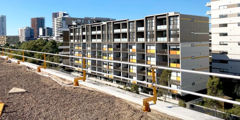 Edge Protection - Parapet Clamp System at Zetland | Stronghold Hire