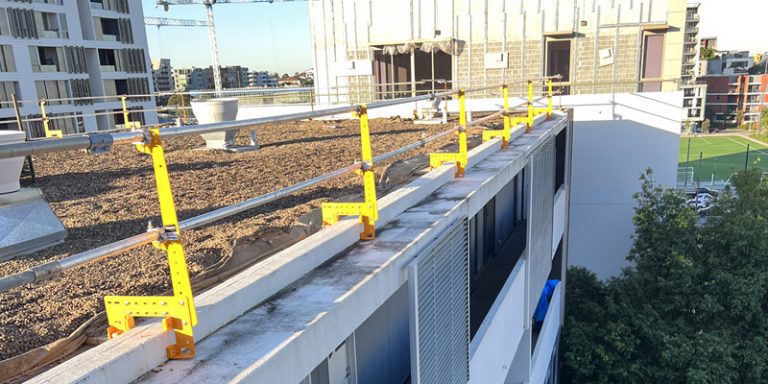 Edge Protection - Parapet Clamp System at Zetland | Stronghold Hire