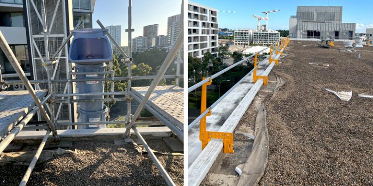Edge Protection - Parapet Clamp System at Zetland | Stronghold Hire
